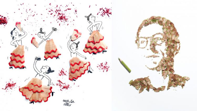 15 Karya seni ini dibuat dari sisa serutan pensil, keren banget - UtakAtikOtak.com